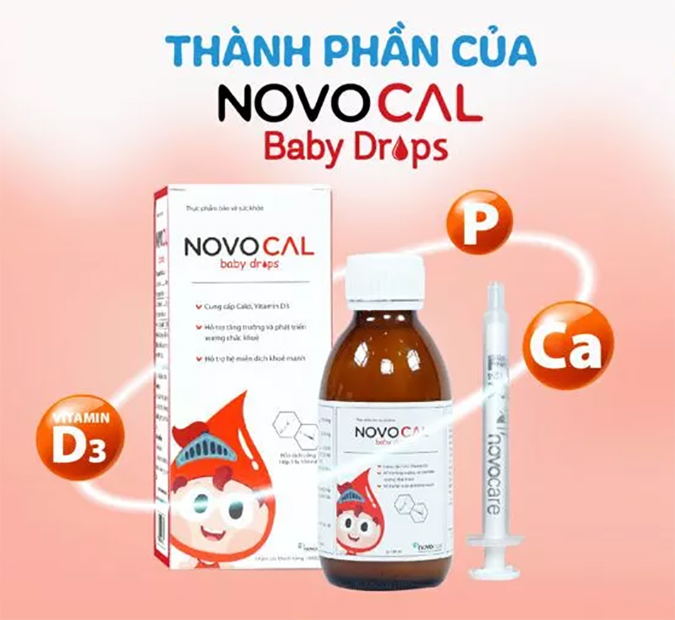 [CHÍNH HÃNG] Sữa nhỏ giọt Novocal baby drops chắc khoẻ xương cho trẻ